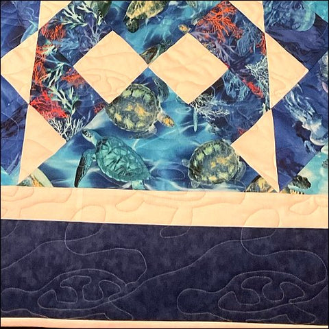Sea Turtle - Quilting Pantograph Pattern — QuiltingPantographs.com