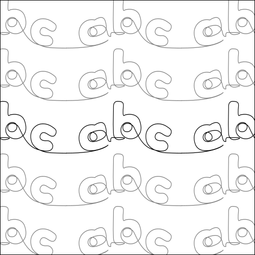 ABC Letters - Quilting Pantograph Pattern — QuiltingPantographs.com