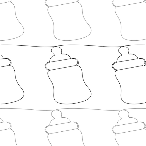 Baby Bottle Time - Quilting Pantograph Pattern — QuiltingPantographs.com