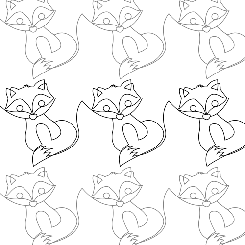Baby Fox - Quilting Pantograph Pattern — QuiltingPantographs.com