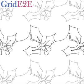 Christmas Holly Leaves - Quilting Pantograph Pattern ...