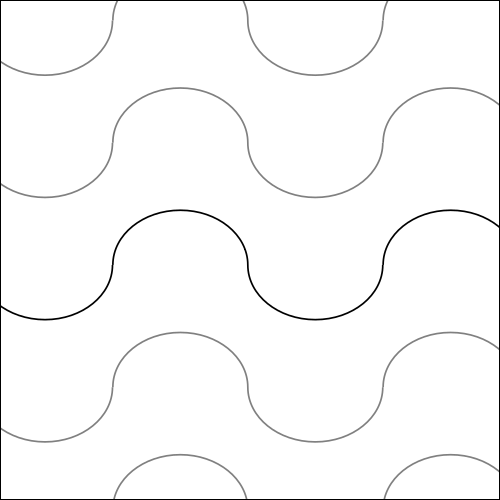 Circle Waves - Quilting Pantograph Pattern — QuiltingPantographs.com