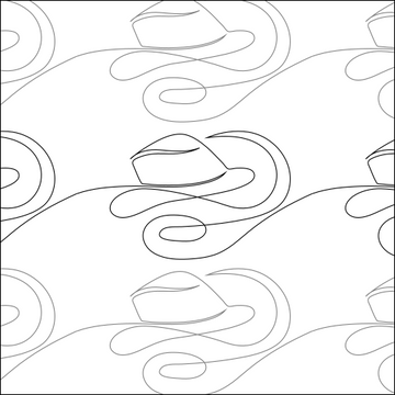 Cowboy Hat Lasso - Quilting Pantograph Pattern — QuiltingPantographs.com