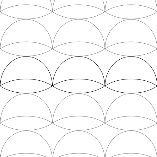 Curved Circle Tops - Quilting Pantograph Pattern — QuiltingPantographs.com