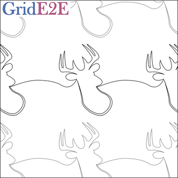 Deer Antlers - Quilting Pantograph Pattern — QuiltingPantographs.com