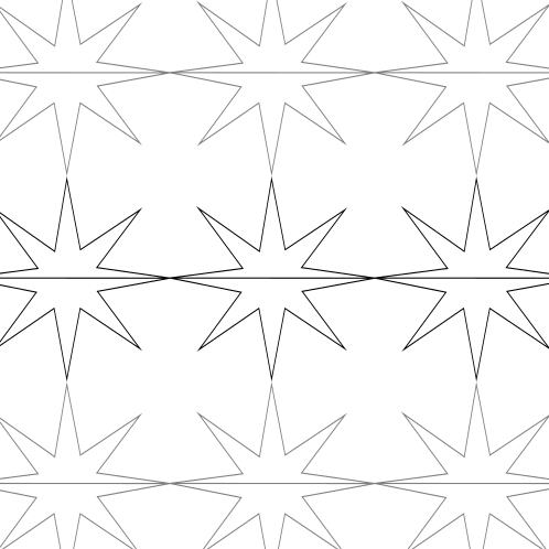 Eight Point Stars - Quilting Pantograph Pattern — QuiltingPantographs.com