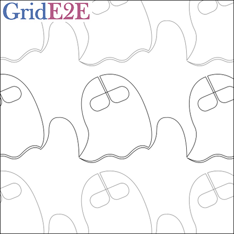 Floating Ghosts - Quilting Pantograph Pattern — QuiltingPantographs.com