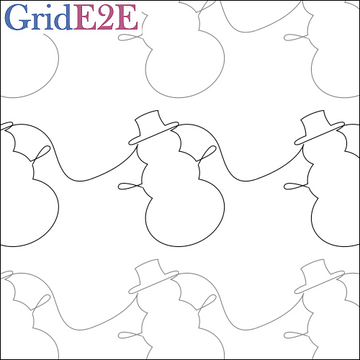 Jolly Snowman - Quilting Pantograph Pattern — QuiltingPantographs.com