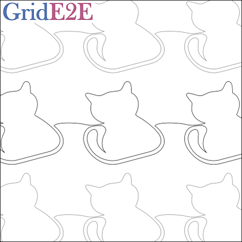 Kitty Cat Sampson - Quilting Pantograph Pattern — QuiltingPantographs.com