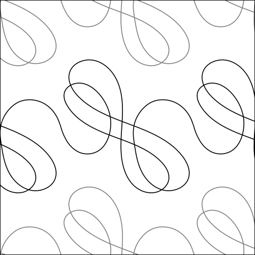 Looping Melody - Quilting Pantograph Pattern — QuiltingPantographs.com