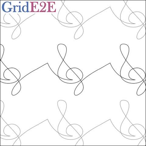 Musical Staff - Quilting Pantograph Pattern — QuiltingPantographs.com