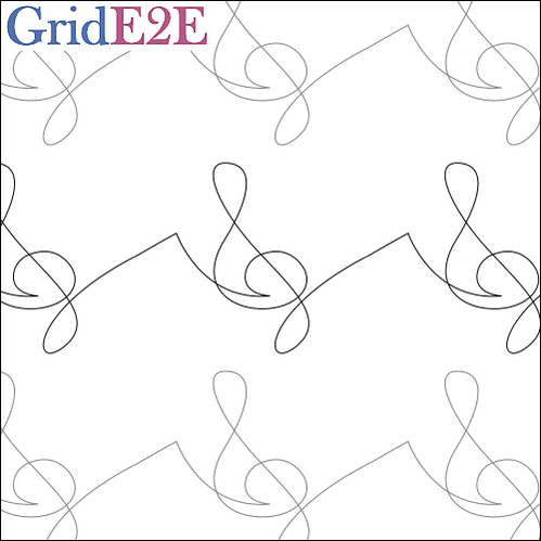 Musical Staff - Quilting Pantograph Pattern — QuiltingPantographs.com