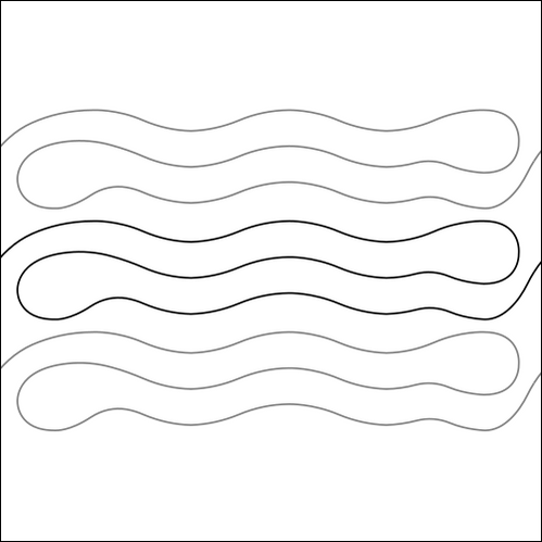 Ocean Water Waves - Quilting Pantograph Pattern — QuiltingPantographs.com