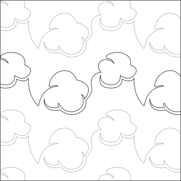 Popcorn Clouds - Quilting Pantograph Pattern — QuiltingPantographs.com