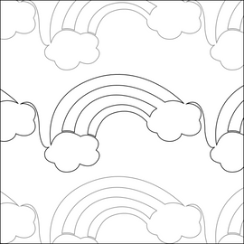 Rainbow Clouds - Quilting Pantograph Pattern — Quilting Pantographs