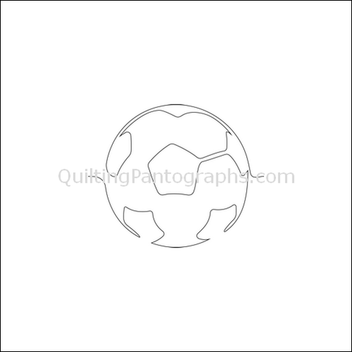 Soccer Ball Kicker - Quilting Pantograph Pattern — QuiltingPantographs.com