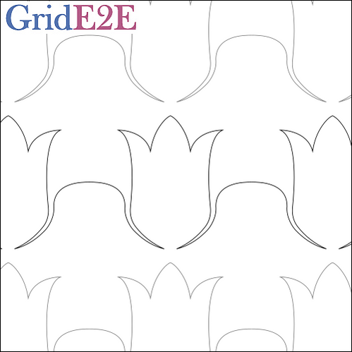 Spring Tulip - Quilting Pantograph Pattern — QuiltingPantographs.com