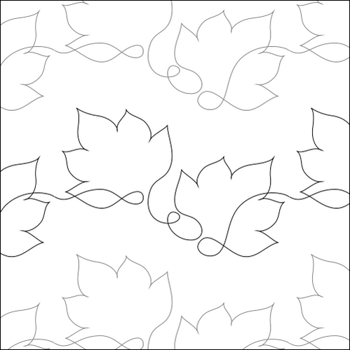 Sweet Gum Leaves - Quilting Pantograph Pattern — QuiltingPantographs.com
