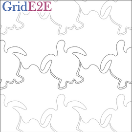 Swimming Turtles - Quilting Pantograph Pattern — QuiltingPantographs.com
