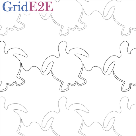 Swimming Turtles - Quilting Pantograph Pattern — QuiltingPantographs.com