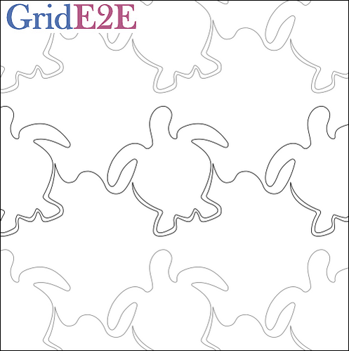 Swimming Turtles - Quilting Pantograph Pattern — QuiltingPantographs.com