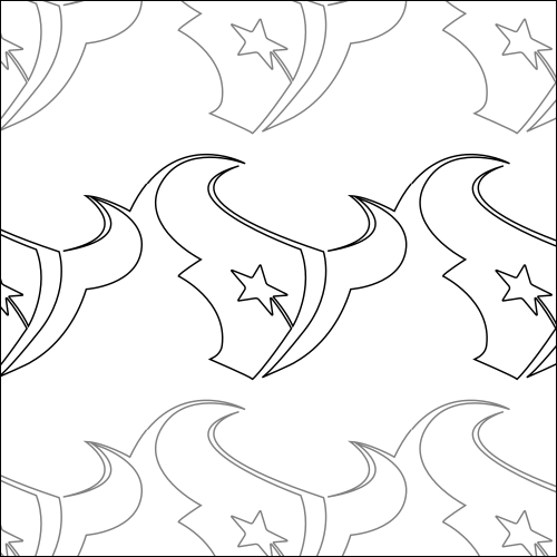 Texas Football - Quilting Pantograph Pattern — QuiltingPantographs.com