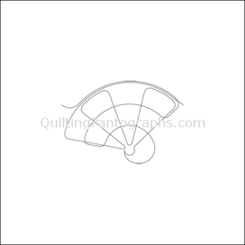 Victorian Hand Fan - Quilting Pantograph Pattern — QuiltingPantographs.com