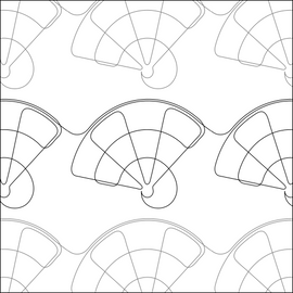 Victorian Hand Fan - Quilting Pantograph Pattern — QuiltingPantographs.com