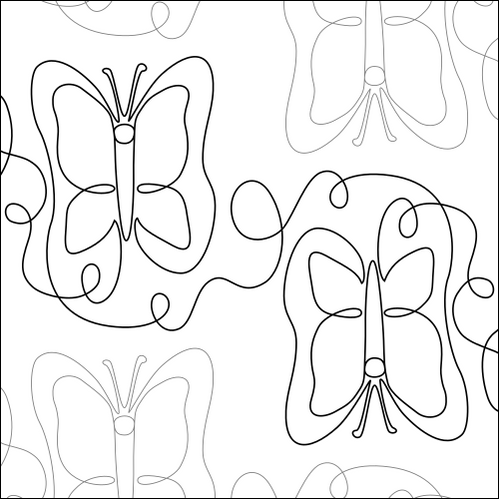 Butterfly Loops - Quilting Pantograph Pattern — QuiltingPantographs.com