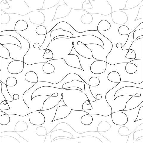 Lady Fish - Quilting Pantograph Pattern — QuiltingPantographs.com
