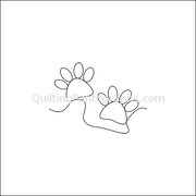 Rizzo's Paw Prints - Quilting Pantograph Pattern — QuiltingPantographs.com