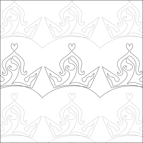 Ava's Crown - Quilting Pantograph Pattern — QuiltingPantographs.com