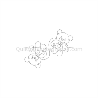 Cree's Bear - Quilting Pantograph Pattern — QuiltingPantographs.com