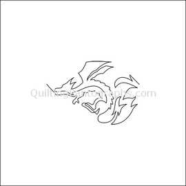 Emersyn's Dragon - Quilting Pantograph Pattern — QuiltingPantographs.com