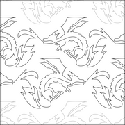 Emersyn's Dragon - Quilting Pantograph Pattern — QuiltingPantographs.com