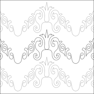 Queens Crown - Quilting Pantograph Pattern — QuiltingPantographs.com