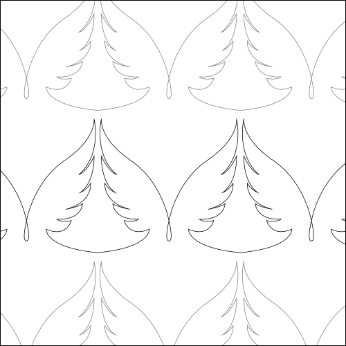 Feather Trees - Quilting Pantograph Pattern — QuiltingPantographs.com