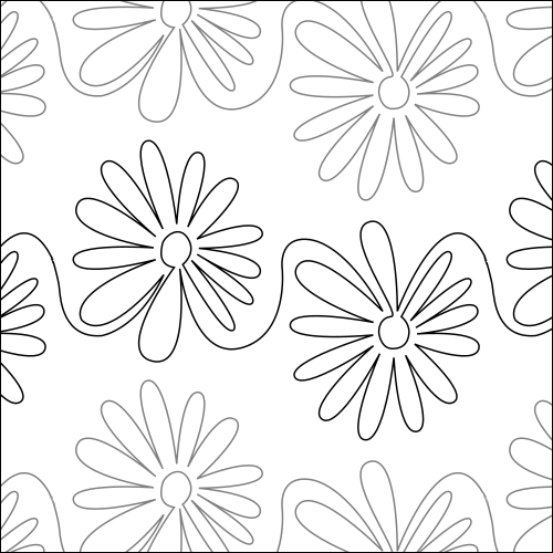 Daisy Bell - Quilting Pantograph Pattern — QuiltingPantographs.com