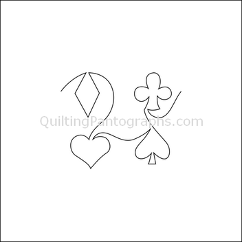 Playing Cards - Quilting Pantograph Pattern — QuiltingPantographs.com