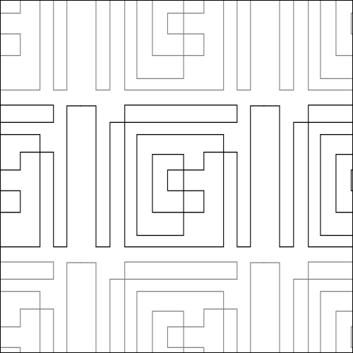 Square Maze Border - Quilting Pantograph Pattern — QuiltingPantographs.com