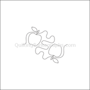 Teacher's Apple - Quilting Pantograph Pattern — QuiltingPantographs.com