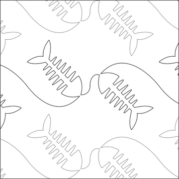 Fish Bones - Quilting Pantograph Pattern — QuiltingPantographs.com