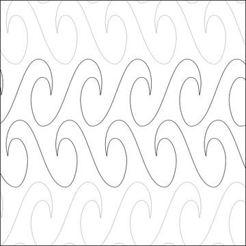 Tidal Wave - Quilting Pantograph Pattern — QuiltingPantographs.com