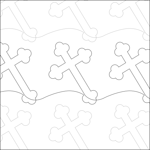 Judy's Cross - Quilting Pantograph Pattern — QuiltingPantographs.com