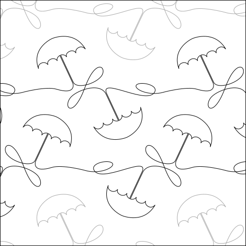 Umbrella Loops - Quilting Pantograph Pattern — QuiltingPantographs.com
