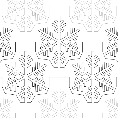 January Snowflake - Quilting Pantograph Pattern — QuiltingPantographs.com