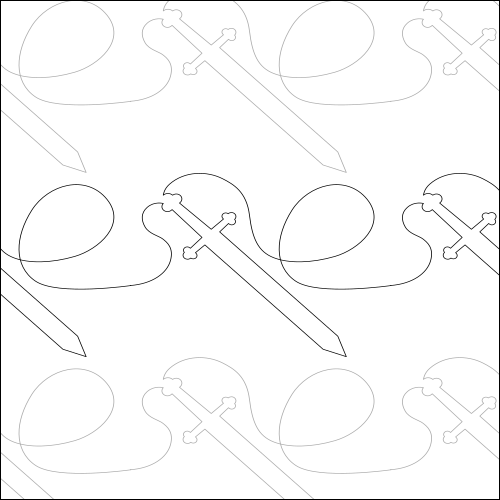 Sword of Peace - Quilting Pantograph Pattern — QuiltingPantographs.com