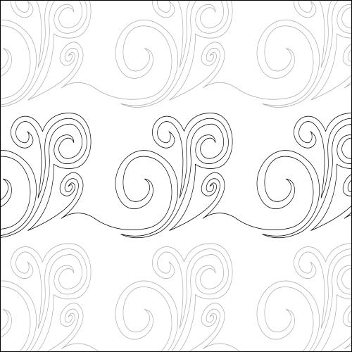 Ocean Swirls - Quilting Pantograph Pattern — QuiltingPantographs.com