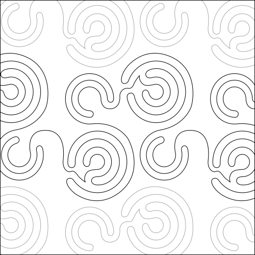 Swirls and Curls - Quilting Pantograph Pattern — QuiltingPantographs.com